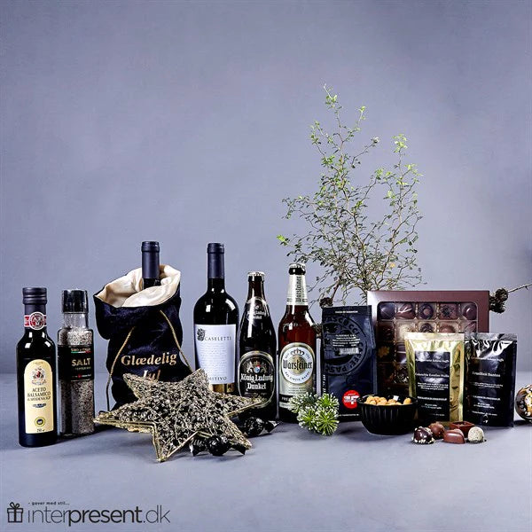 Find den perfekte julegaveæske | Chokolade, vin, øl & mere – Interpresent